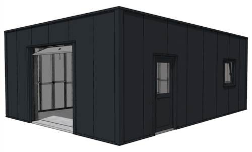 Plat dak garage of schuur | Finish Building nr. 1 in zelfbouw loodsen